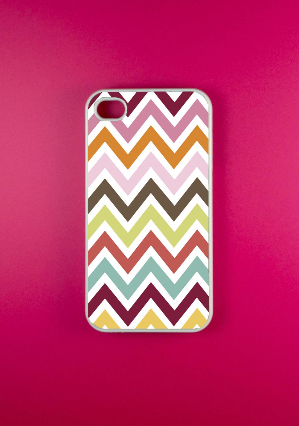 Iphone 4s Case - Colorful Chevron Iphone Case, Iphone 4 Case on Luulla